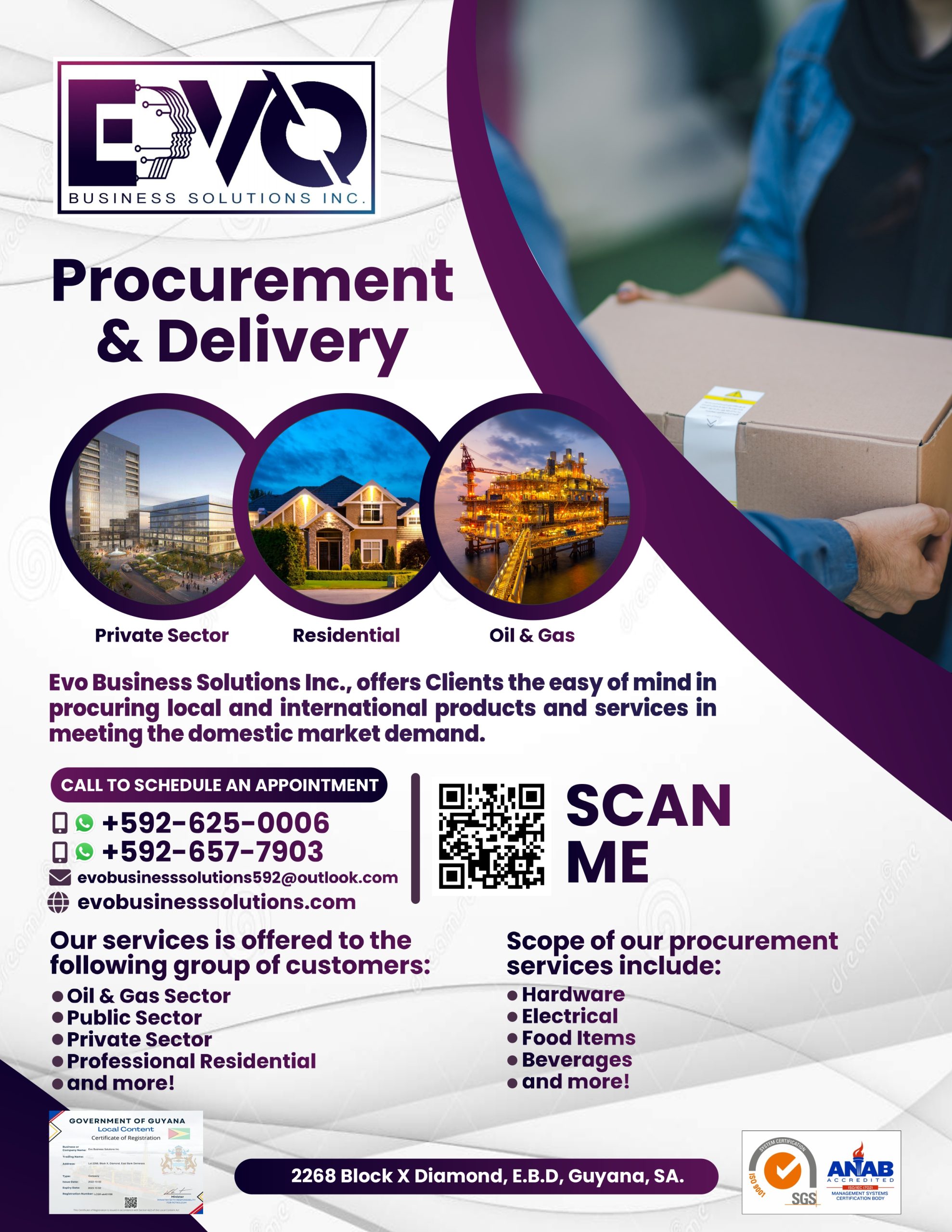 Procurement & Delivery – EVO Business Solutions Inc.