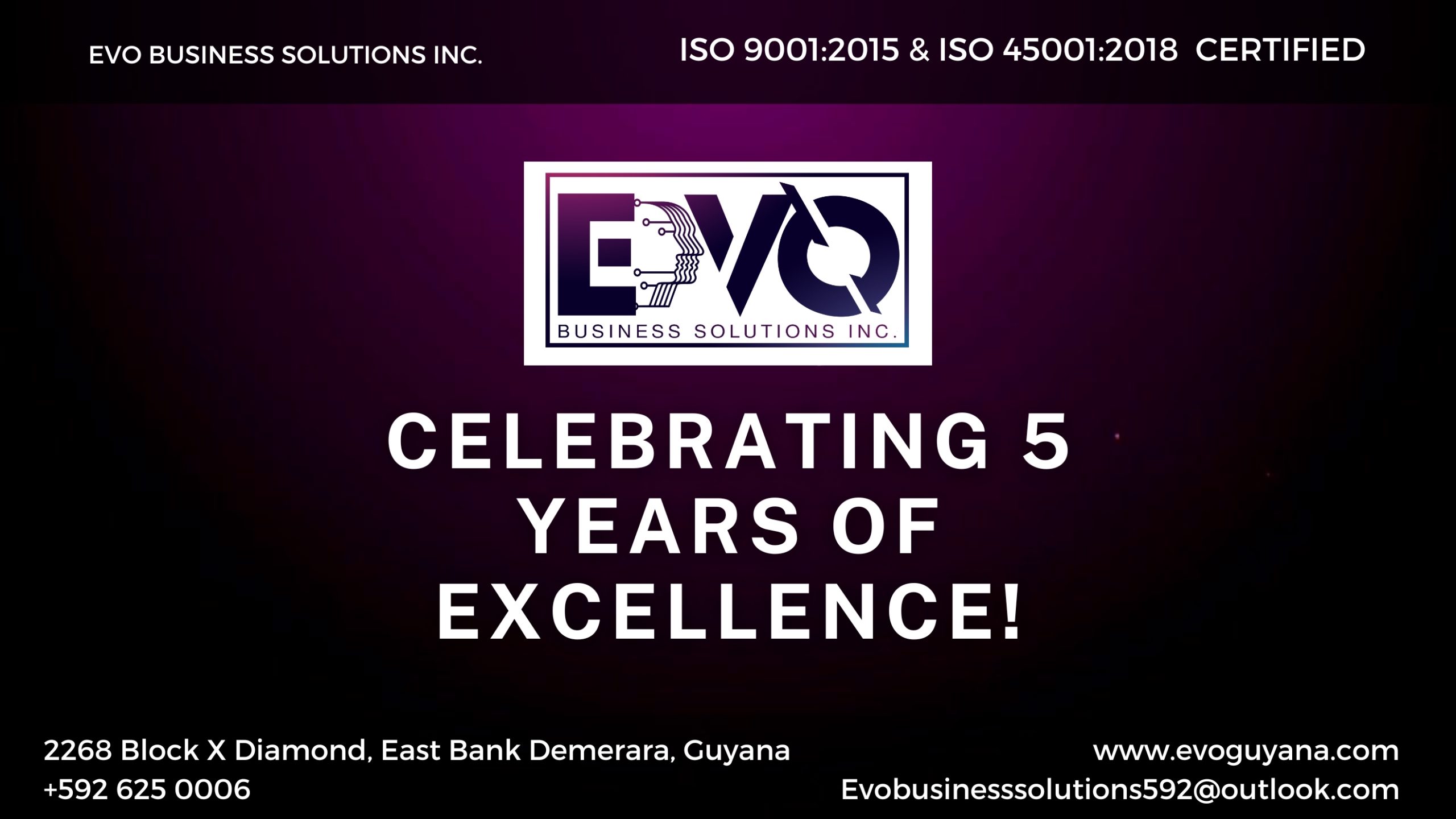 Celebrating 5 Years of Excellence with EVO Business Solutions Inc ...